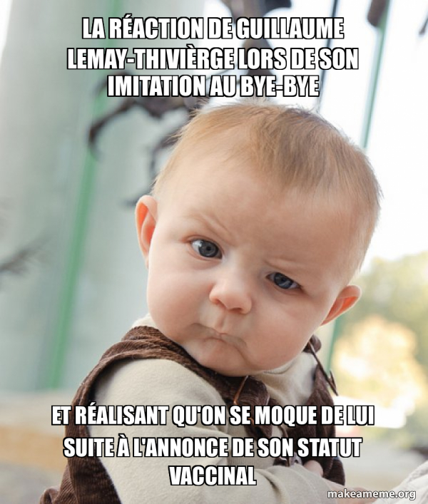la réaction de Guillaume Lemay-Thivièrge lors de son imitation au bye ...