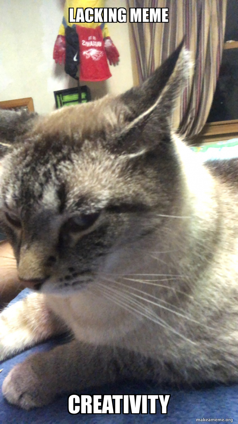 lacking meme creativity Meme Generator