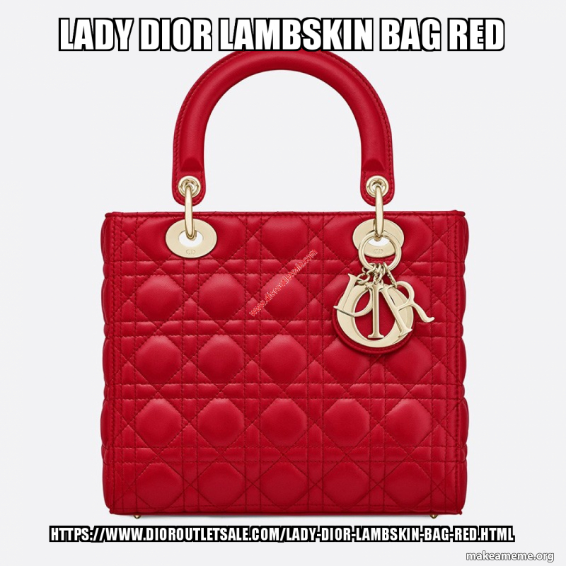 Lady Dior Lambskin Bag Red https://www.dioroutletsale.com/lady-dior ...