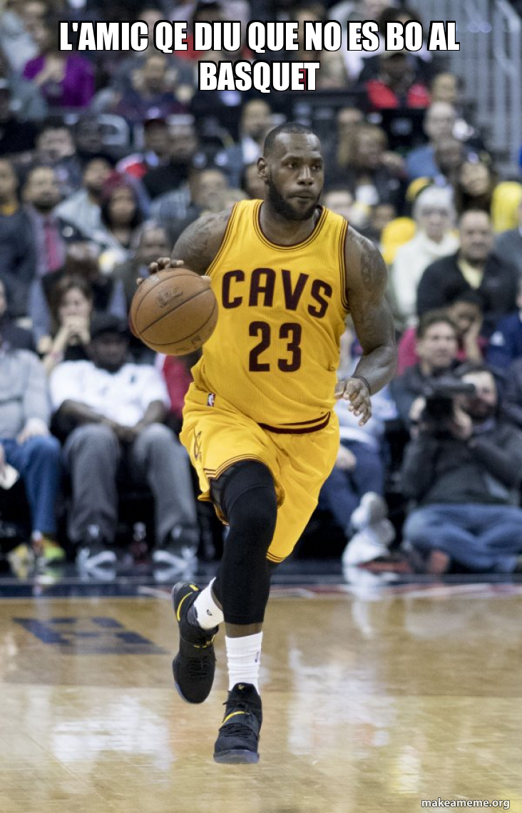 L'amic qe diu que no es bo al basquet - Lebron James Meme Generator