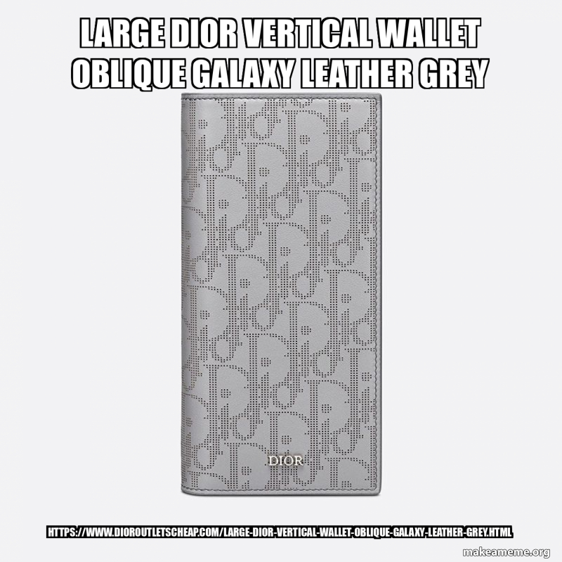 Large Dior Vertical Wallet Oblique Galaxy Leather Grey https://www ...