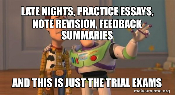 Late nights, practice essays, note revision, feedback summaries and ...