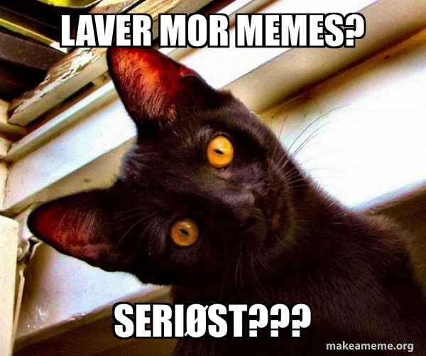 Laver mor memes? Seriøst??? - Overly Attached Cat Meme Generator