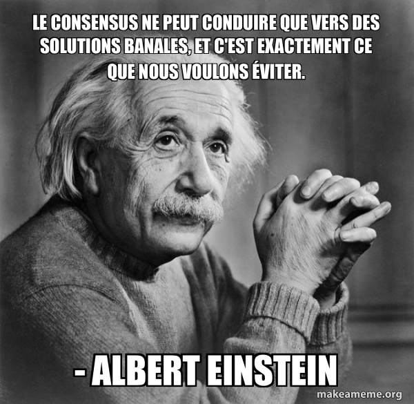 Le consensus ne peut conduire que vers des solutions banales, et c'est ...