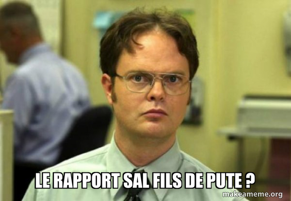 Le rapport sal fils de pute ? - Schrute Facts (Dwight Schrute from The ...