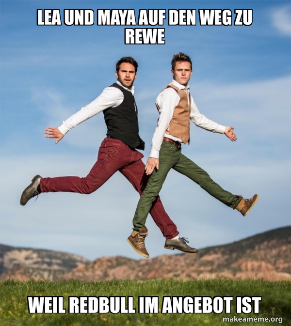 Lea und Maya auf den Weg zu rewe Weil Redbull im Angebot ist - Real ...