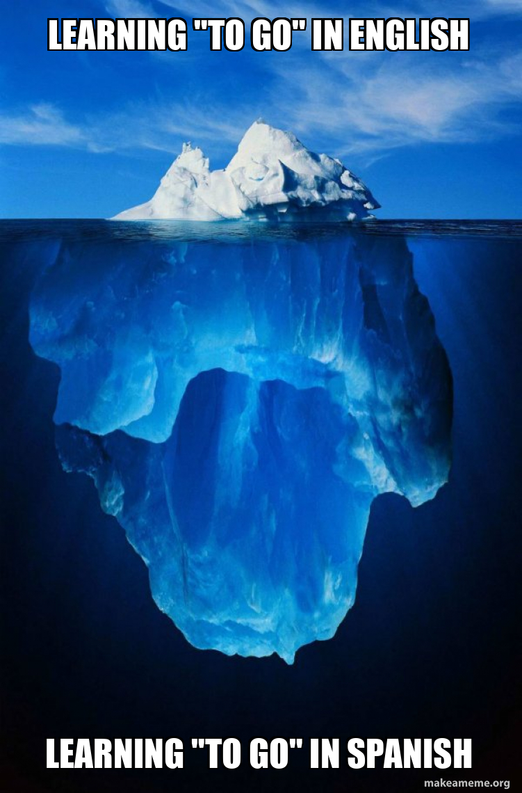 Learning "to go" in english Learning "to go" in spanish - Iceberg Meme ...