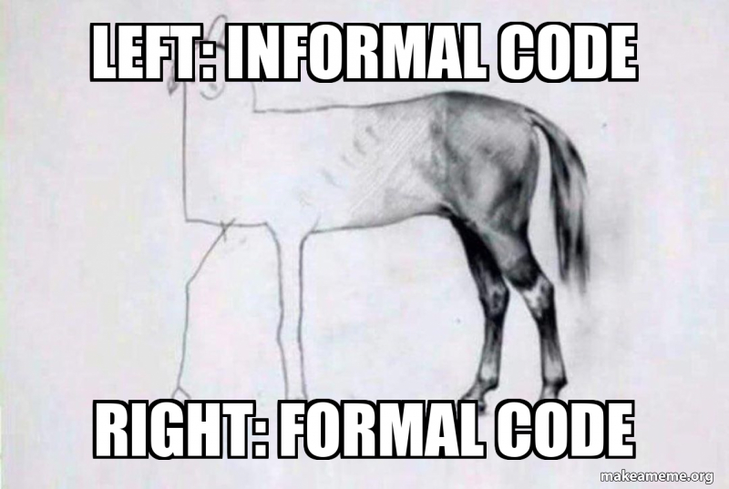 Left: Informal Code Right: Formal Code Meme Generator