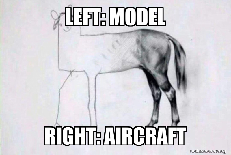 Left: Model Right: Aircraft Meme Generator