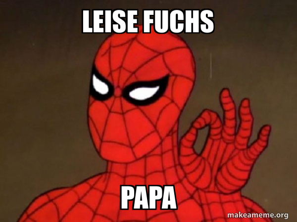 Leise Fuchs Papa - Spiderman - Care factor Zero Meme Generator