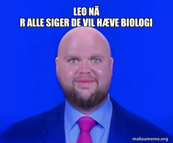 leo når alle siger de vil hæve biologi - Bald J.D. Vance Meme Generator