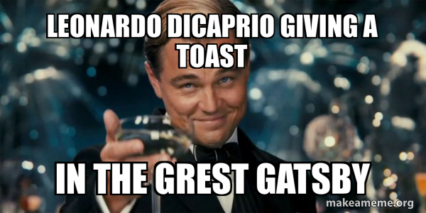 Leonardo DiCaprio giving a toast In the grest gatsby - Great Gatsby ...