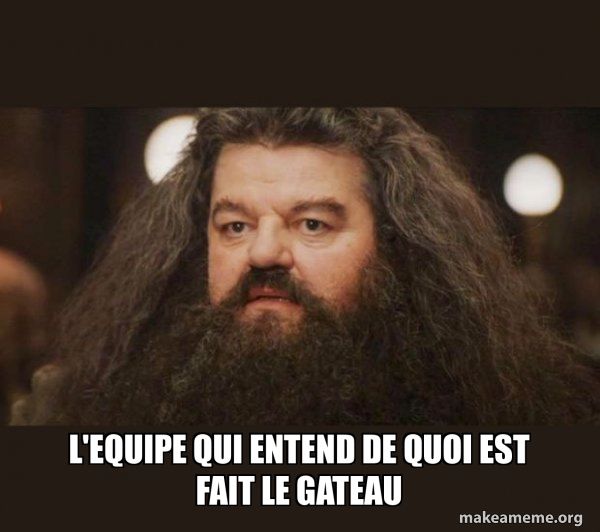 L'equipe qui entend de quoi est fait le gateau - Hagrid - I should not ...