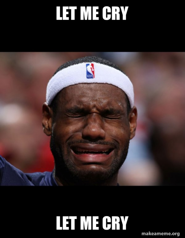 let me cry let me cry - Lebron Crying Meme Generator