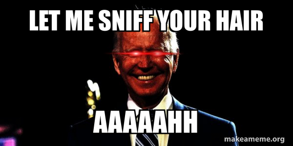 Let me sniff your hair AAAAAHH - Dark Brandon Meme Generator
