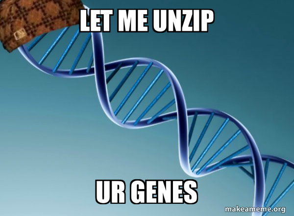let me unzip ur genes - Scumbag Genetics Meme Generator