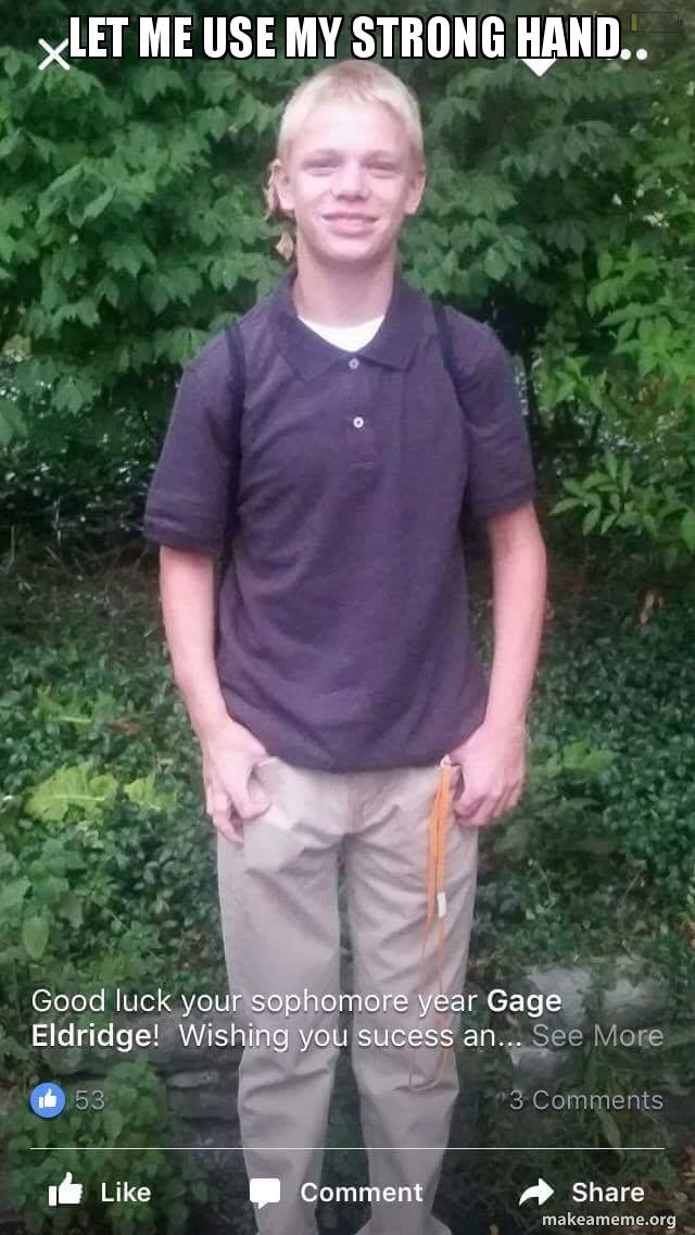 Let me use my strong hand Meme Generator