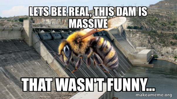 lets bee real, this dam is massive that wasn't funny... Meme Generator