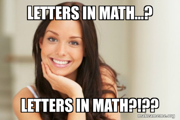 Letters in math…? LETTERS IN MATH?!?? - Good Girl Gina Meme Generator