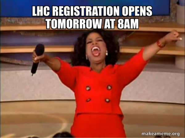 LHC REGISTRATION OPENS TOMORROW AT 8AM - Oprah Winfrey - You Get a Car ...