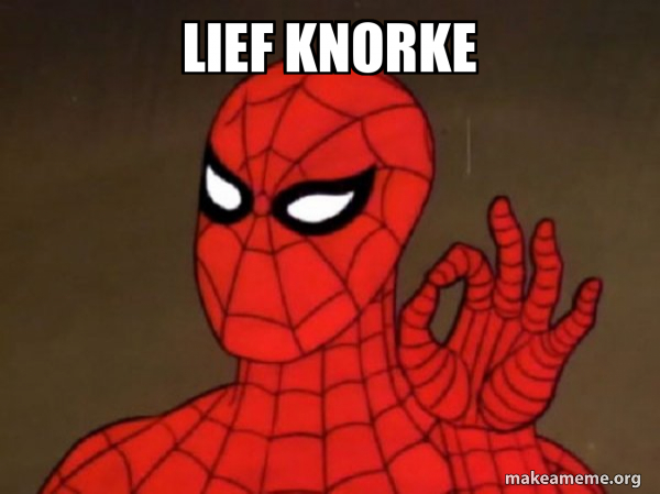 Lief knorke - Spiderman - Care factor Zero Meme Generator