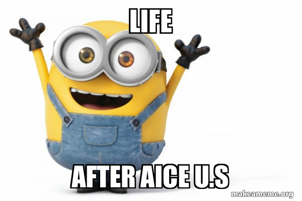 Life after AICE U.S - Happy Minion Meme Generator