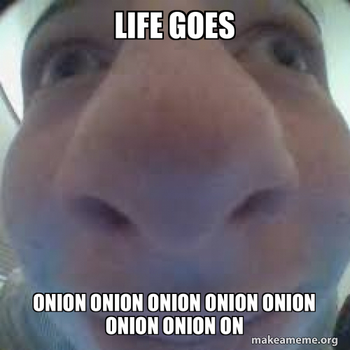 life goes onion onion onion onion onion onion onion on Meme Generator