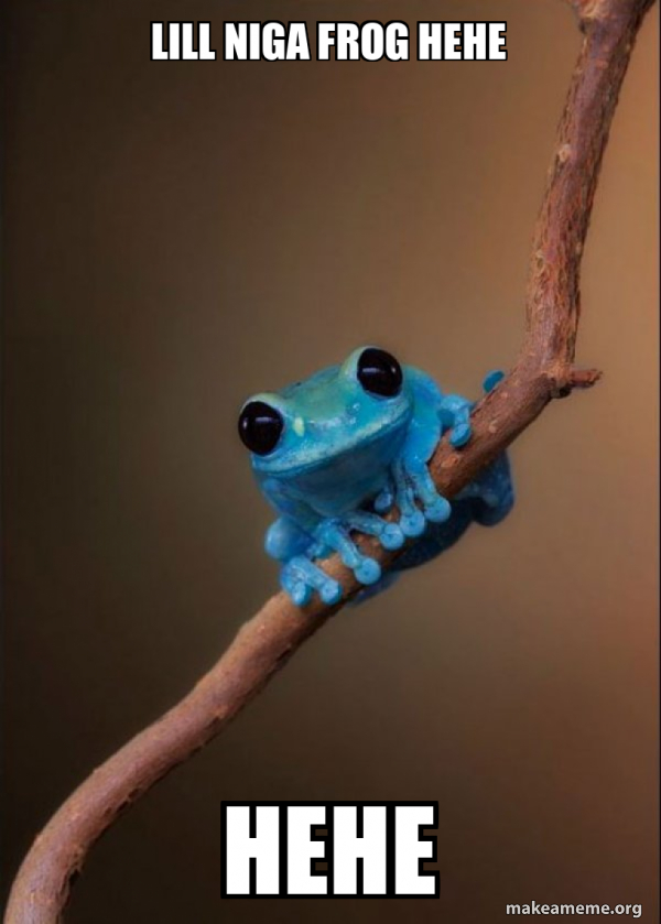 lill niga frog hehe hehe - Small Fact Frog Meme Generator