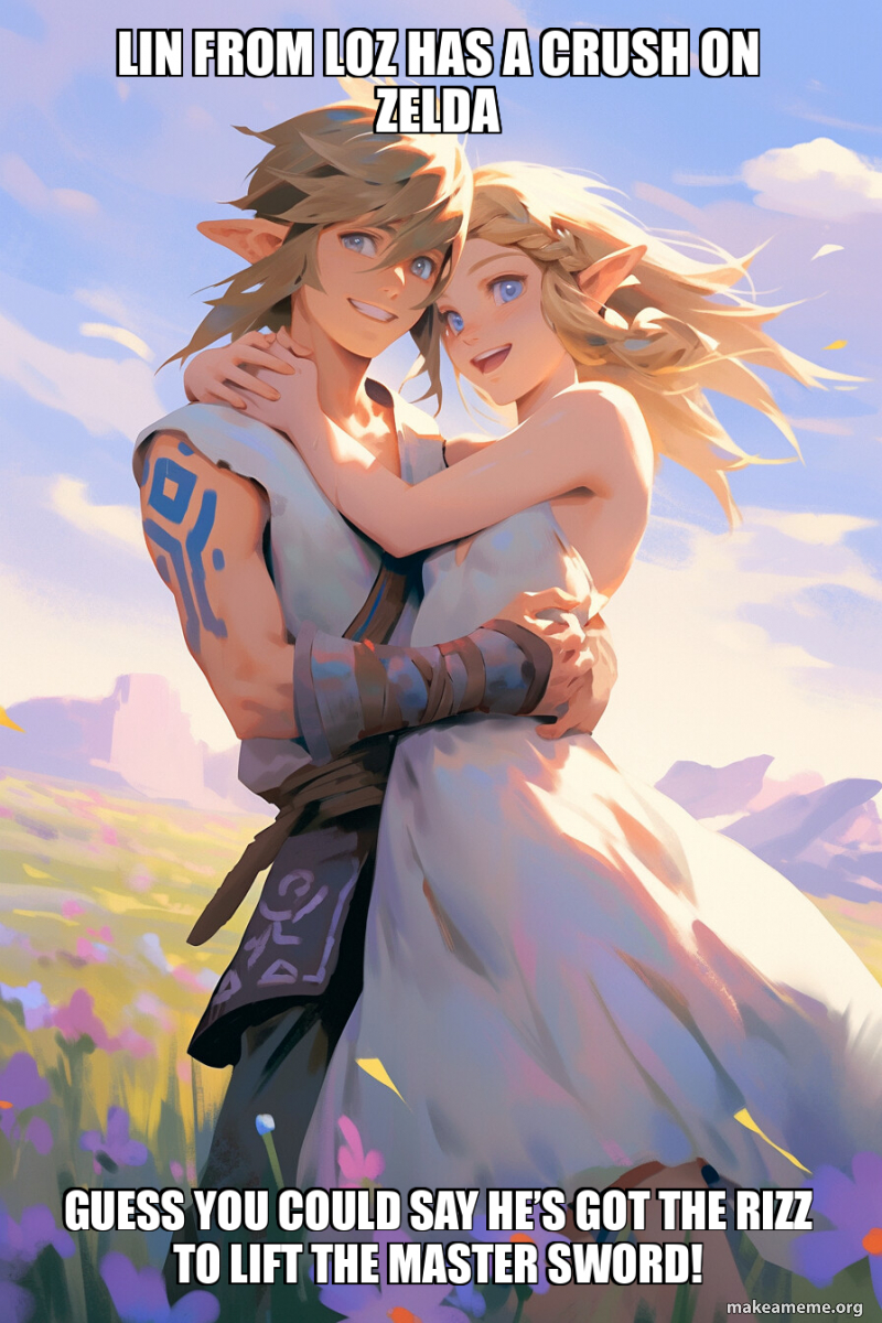 Lin from LOZ has a crush on Zelda Guess you could say he’s got the rizz ...