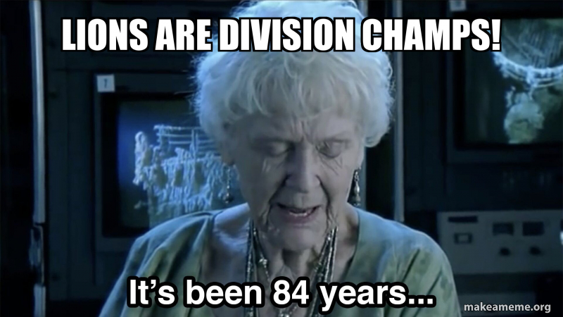 Lions are division champs! Meme Generator