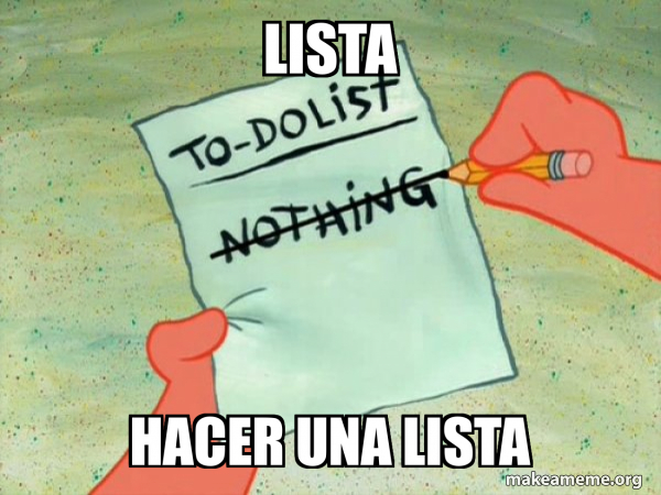 lista hacer una lista - TO-DO List Meme Generator