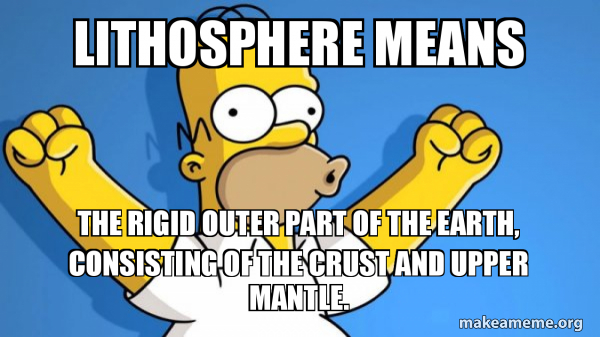 Lithosphere means the rigid outer part of the earth, consisting of the ...