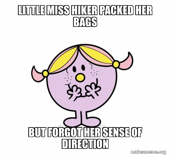 Little Miss Hiker packed her bags But forgot her sense of direction ...