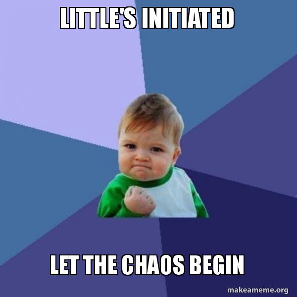 Little's initiated let the chaos begin - Success Kid Meme Generator