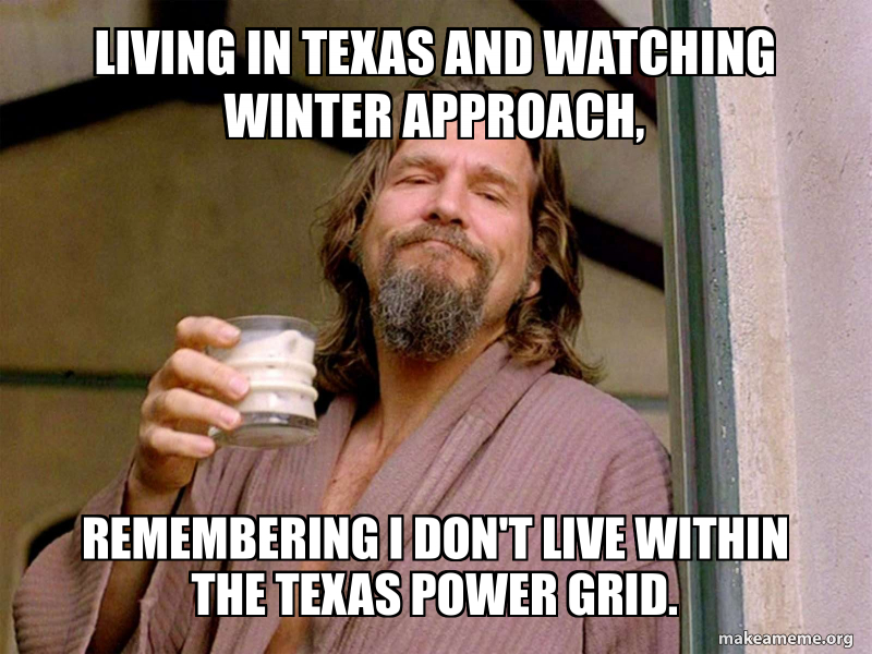 Living in texas and watching winter approach, Remembering i don't live ...