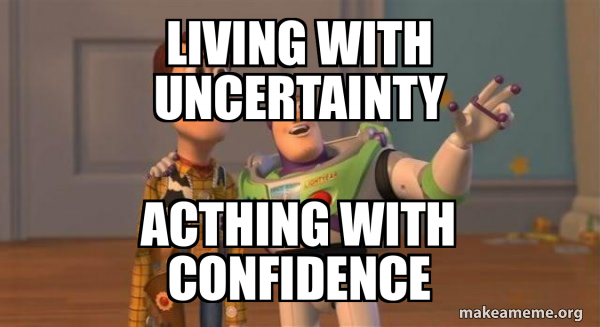 Living with uncertainty Acthing with confidence - Buzz and Woody (Toy ...