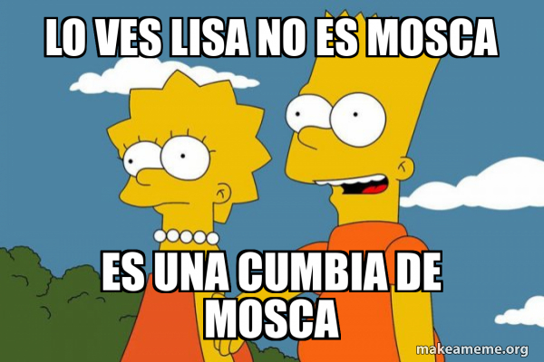 lo ves lisa no es mosca es una cumbia de mosca - Bart and Lisa Chat ...