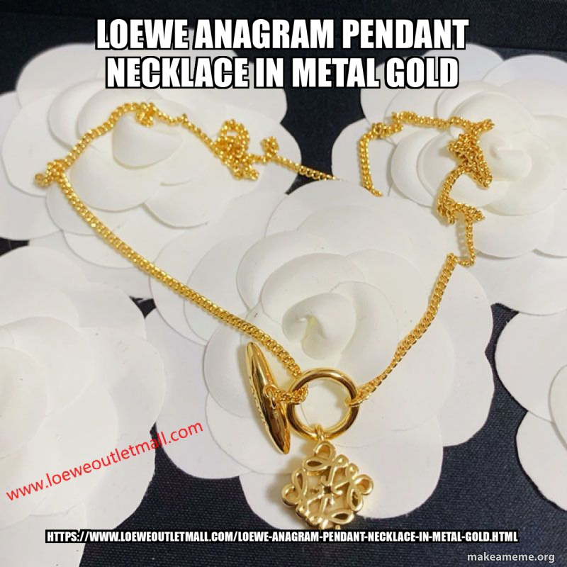 Loewe Anagram Pendant Necklace In Metal Gold https://www ...