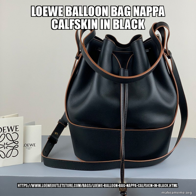 Loewe Balloon Bag Nappa Calfskin In Black https://www.loeweoutletstore ...