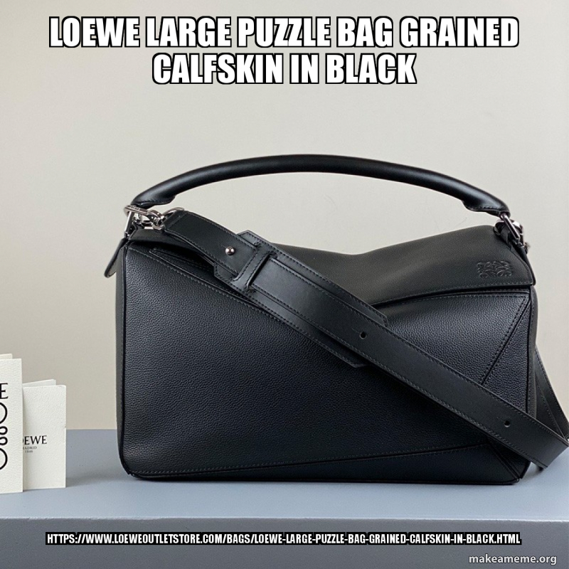 Loewe Large Puzzle Bag Grained Calfskin In Black https://www ...