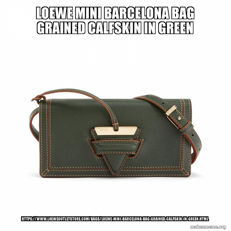Loewe Mini Barcelona Bag Grained Calfskin In Green https://www ...