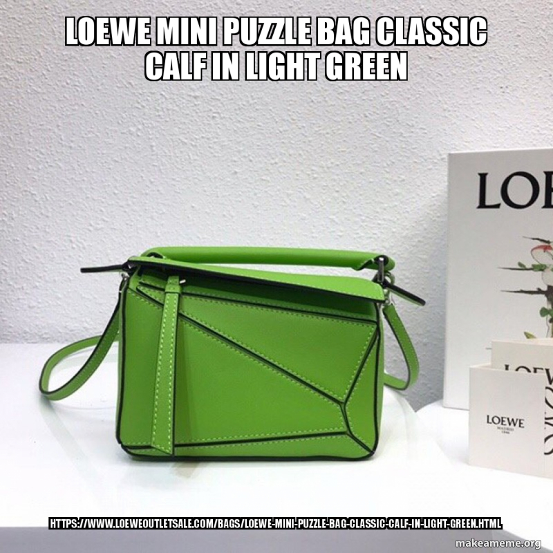 Loewe Mini Puzzle Bag Classic Calf In Light Green https://www ...
