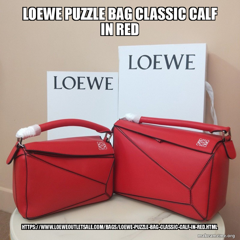 Loewe Puzzle Bag Classic Calf In Red https://www.loeweoutletsale.com ...