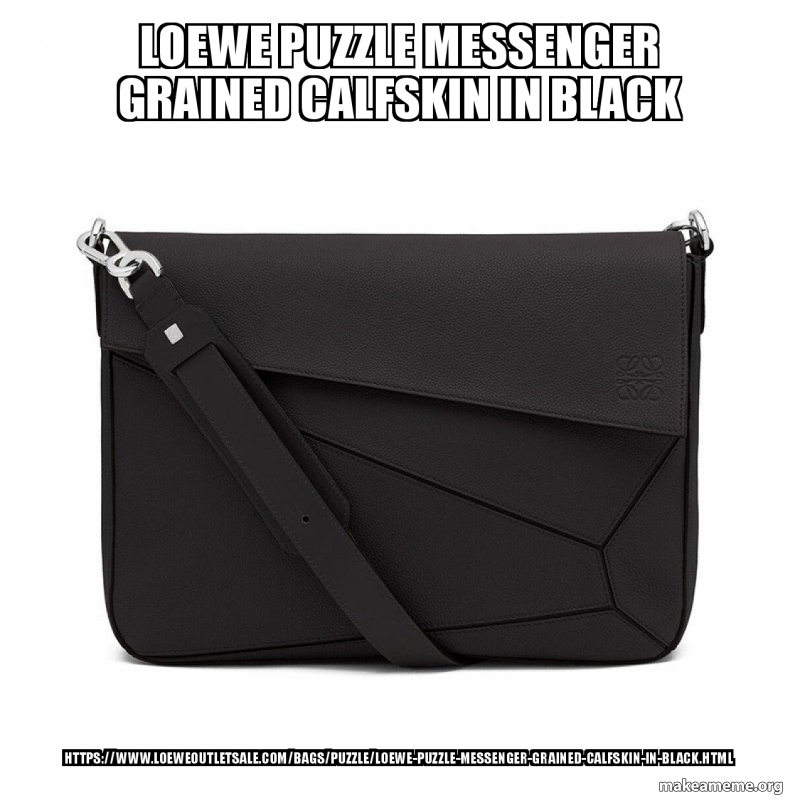 Loewe Puzzle Messenger Grained Calfskin In Black https://www ...
