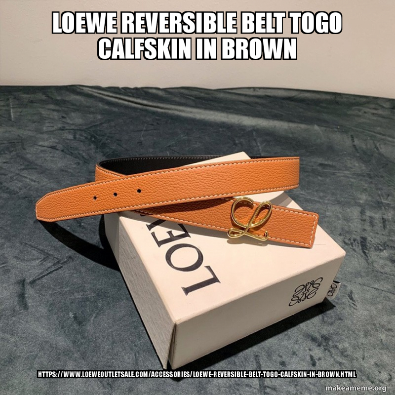 Loewe Reversible Belt Togo Calfskin In Brown https://www ...