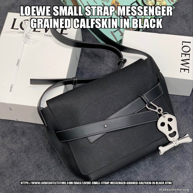 Loewe Small Strap Messenger Grained Calfskin In Black https://www ...