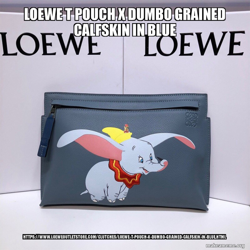 Loewe T Pouch x Dumbo Grained Calfskin In Blue https://www ...