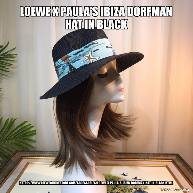 Loewe X Paula's Ibiza Dorfman Hat In Black https://www.loeweonlinestore ...