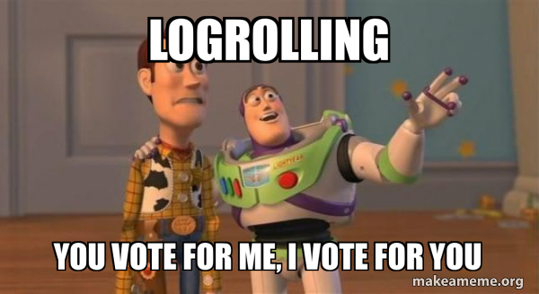 Logrolling You vote for me, I vote for you - Buzz and Woody (Toy Story ...