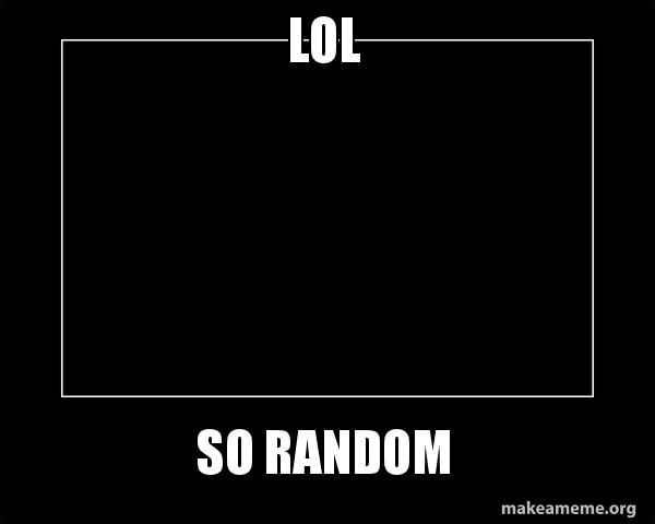 lol so random - Motivational Meme Meme Generator